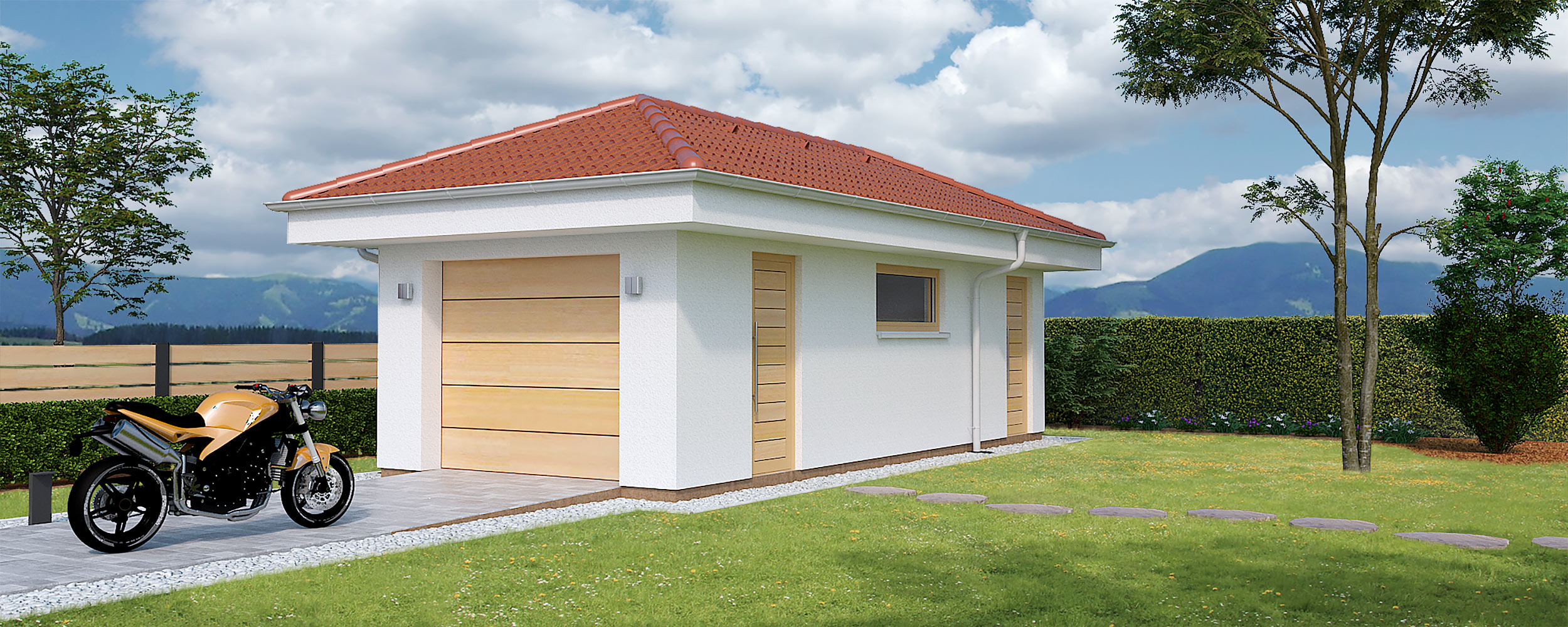 Projekt garáže so záhradným skladom | DJS Architecture